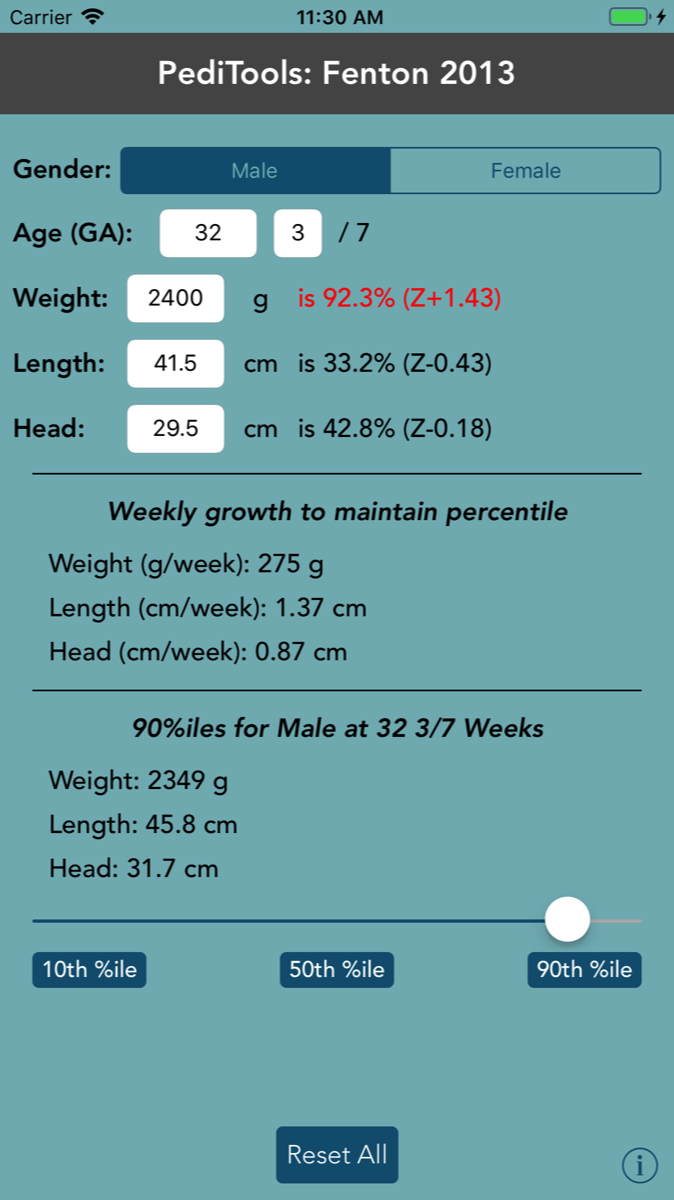 PediTools: Fenton 2013 for iOS
